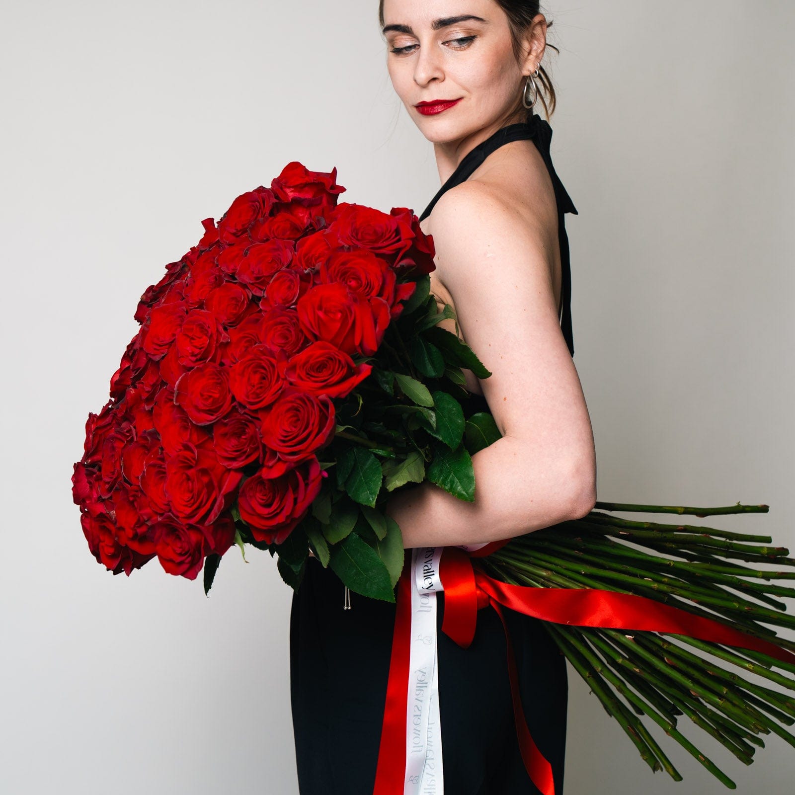 Long-stem Red Roses | Flower Bouquet Bay Area Delivery – Flowers Valley ...